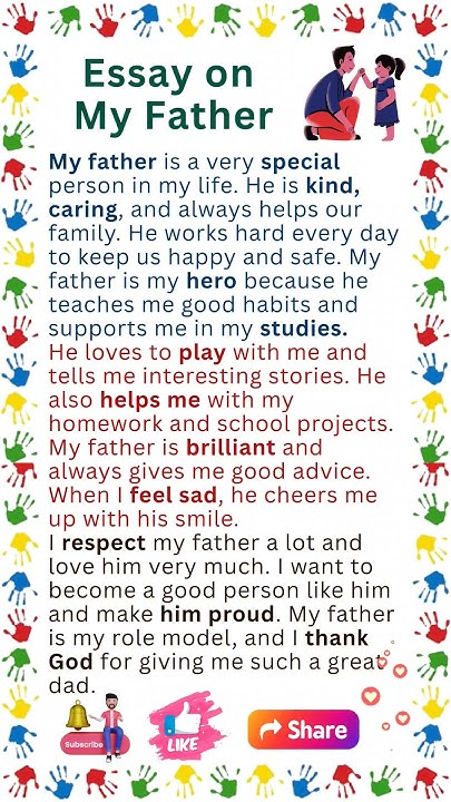 Father's Day Essay | Father's Day 10 lines Essay | Father's Day Speech ...