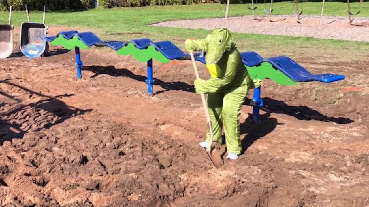 Allen Road Elementary Playground Build 2019 - YouTube