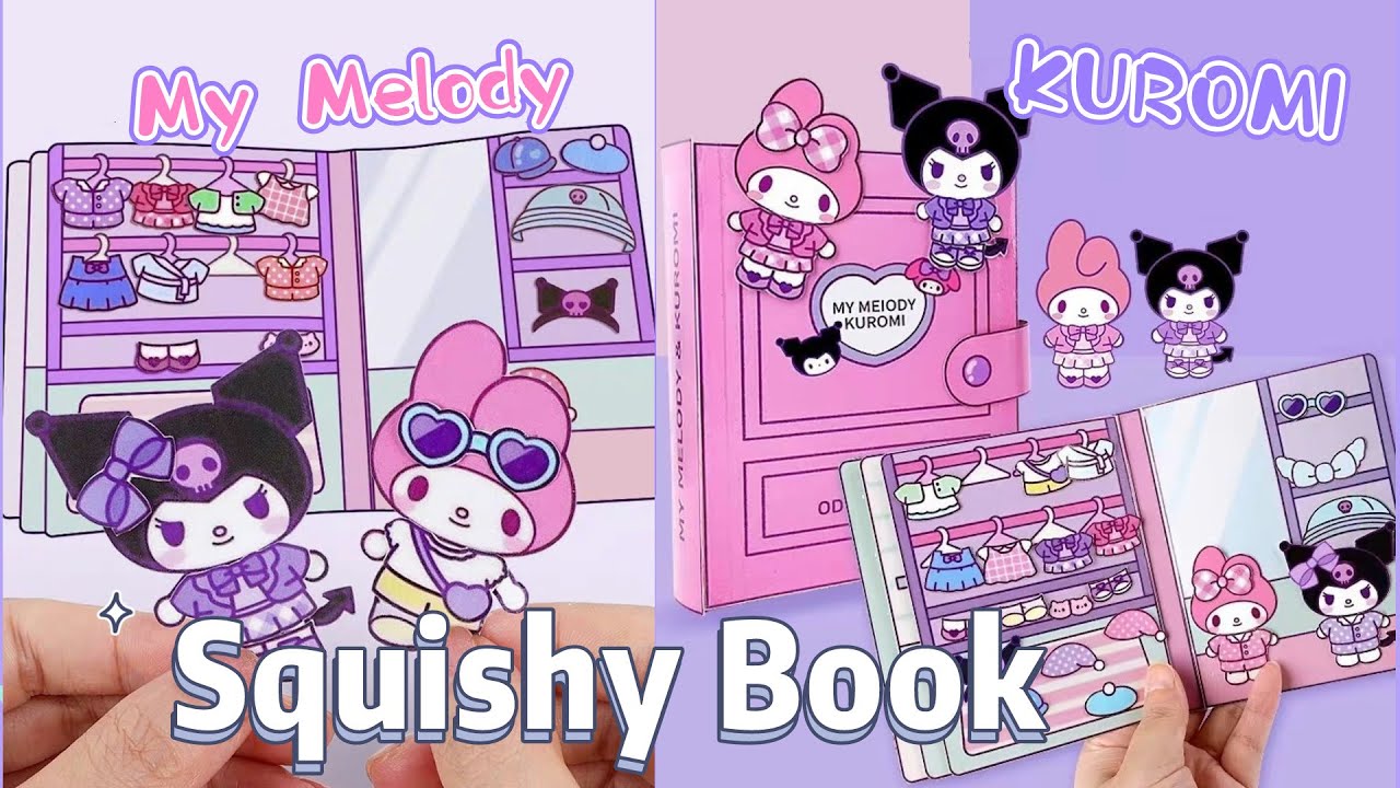 DIY My Melody & Kuromi Squishybook|Recreate|Tutorial|[paperdiy]|Sanrio ...