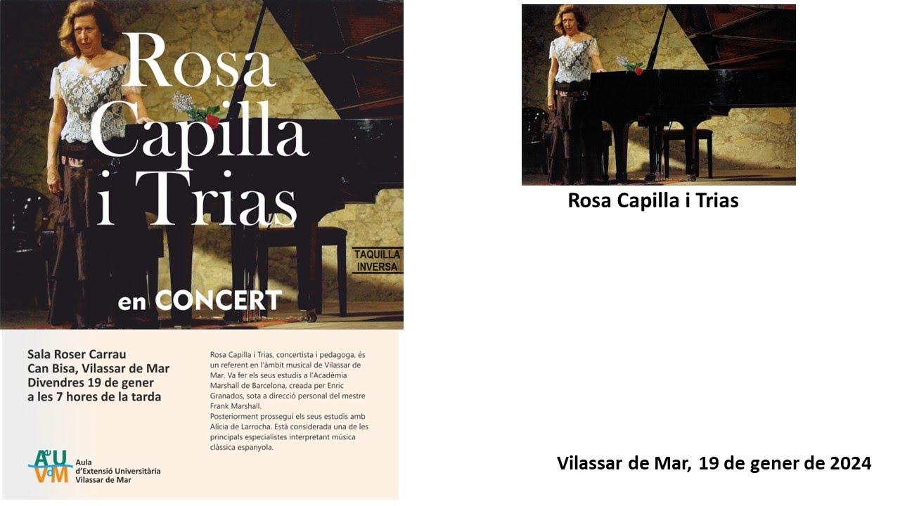 Vídeo concert amb Rosa Capilla i Trias (19-1-2024) - YouTube