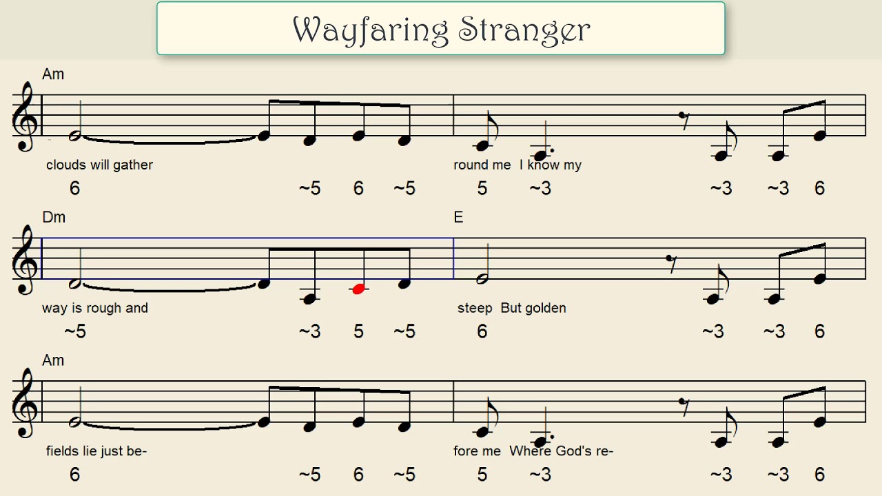Wayfaring Stranger (Lead Sheet View) - YouTube