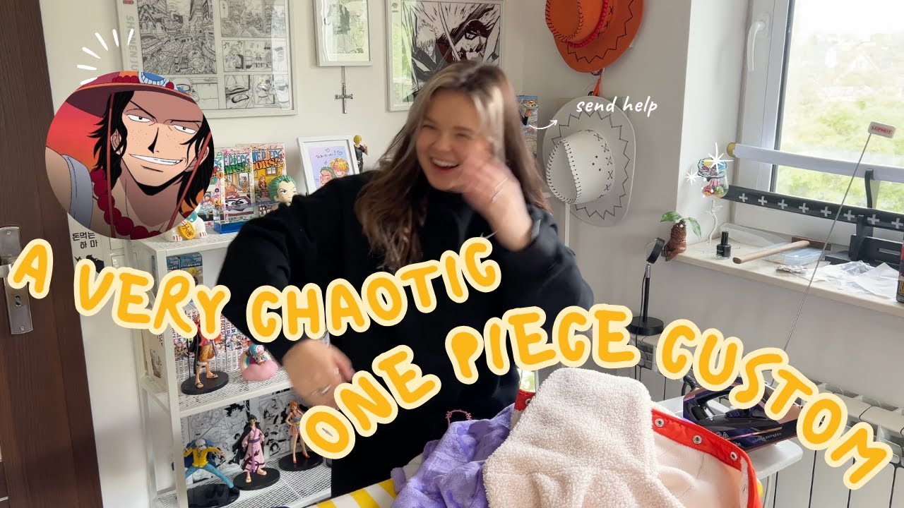One Piece chaotic DIY: Making Ace's themed jacket - YouTube