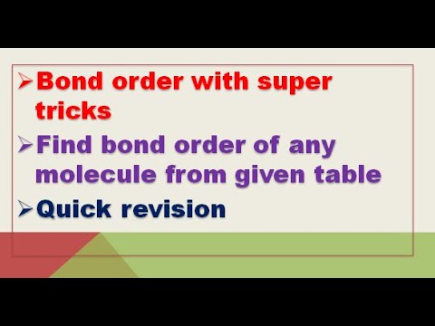 Bond order, Bond order calculation, Tricks to find bond order, how to ...