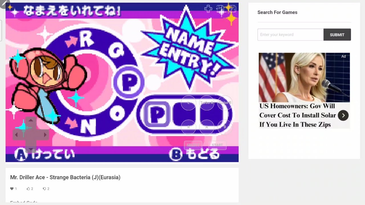 Game Over: Mr. Driller Ace - Strange Bacteria (GBA) - YouTube