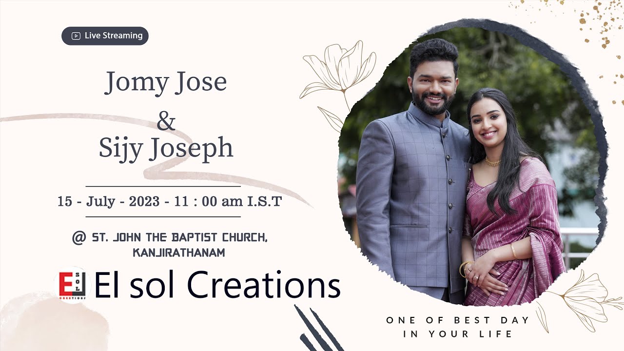 Jomy Jose and Sijy Joseph Weddinglive Web Cast - YouTube