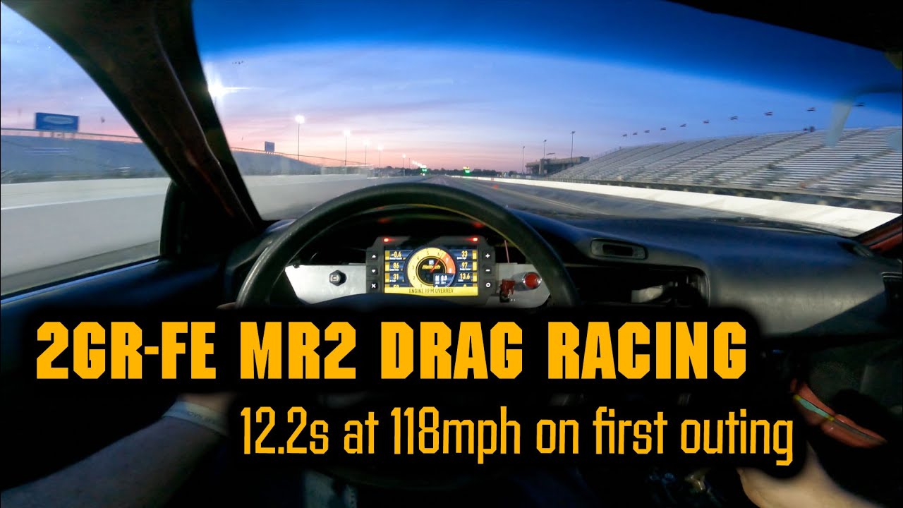 Evey's first go at the drag strip (2GR-FE) - YouTube