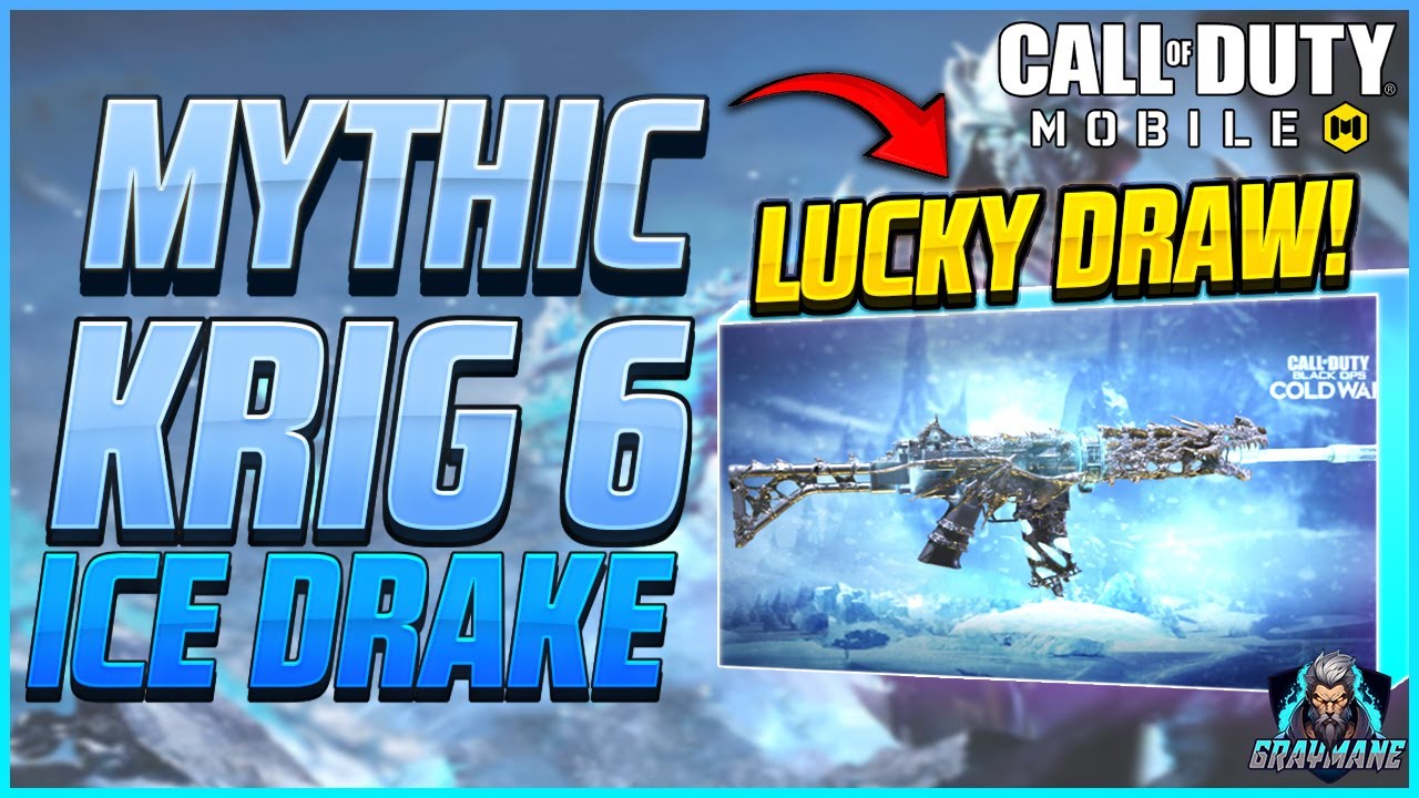 KRIG 6 ICE DRAKE | COLD EMBRACE MYTHIC DROP | COD MOBILE LUCKY DRAW ...