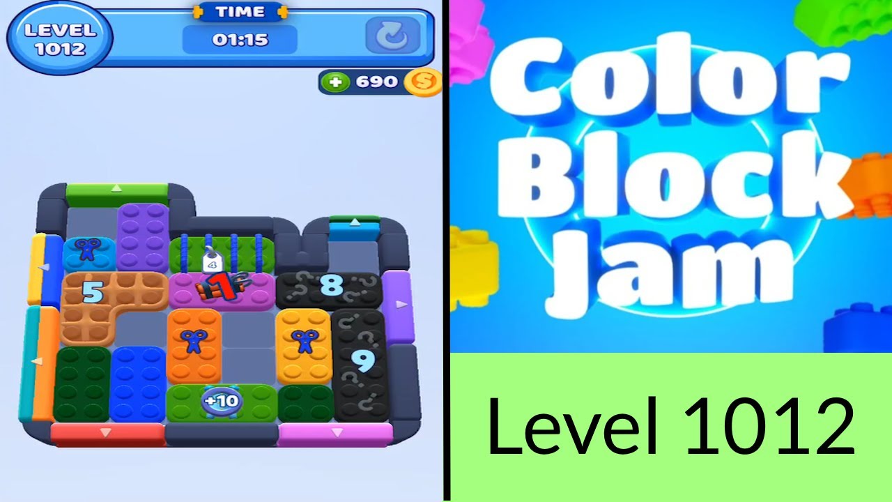 Color Block Jam Level 1012 - YouTube