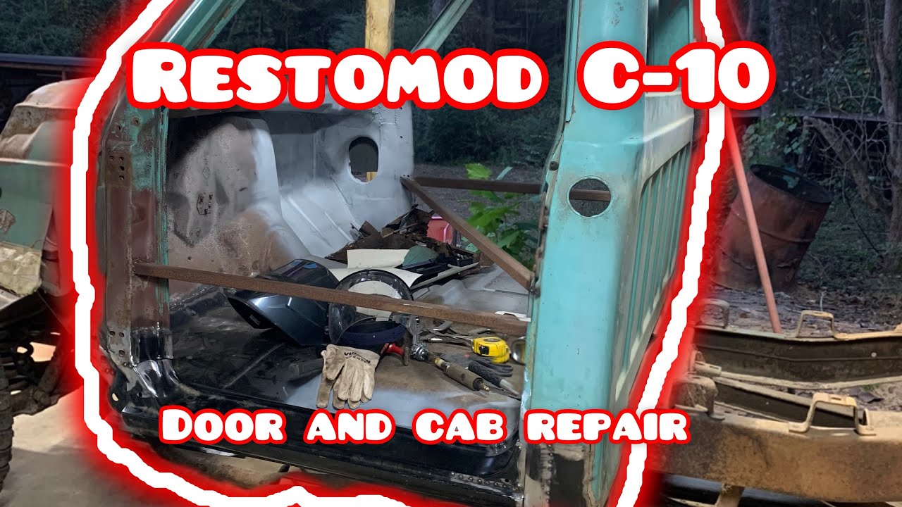 Restoring Dads Truck. Restomod C-10 Door and Cab repair - YouTube