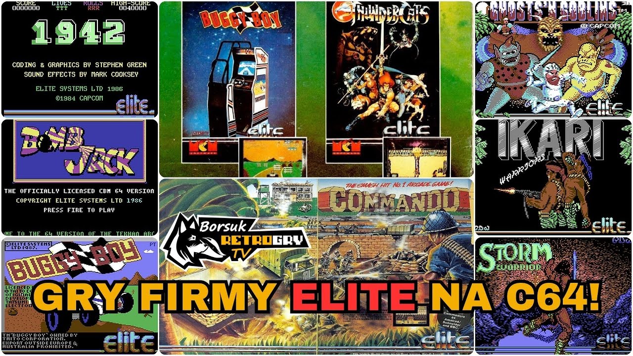 Borsuk Retro Gry TV: COMMODORE 64 - Przegląd Gier Firmy ELITE #1 - YouTube