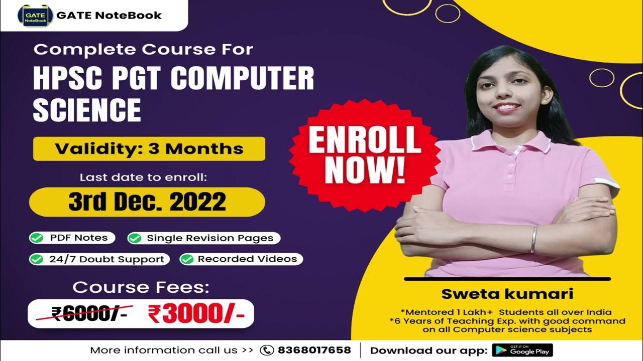 About Complete Course on HPSC PGT Computer Science - Download GATE ...