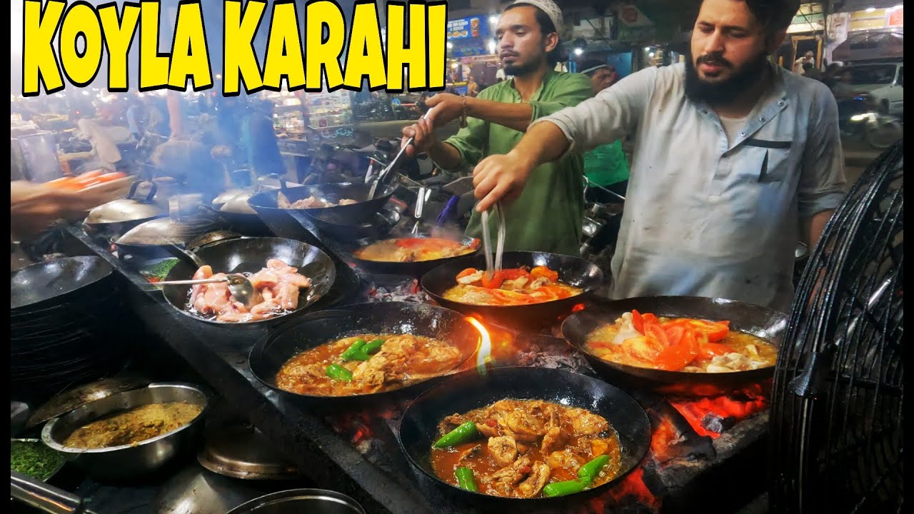 Chicken Karahi | Koyla Chicken Karahi Recipe | Hussain Abad Food Street ...