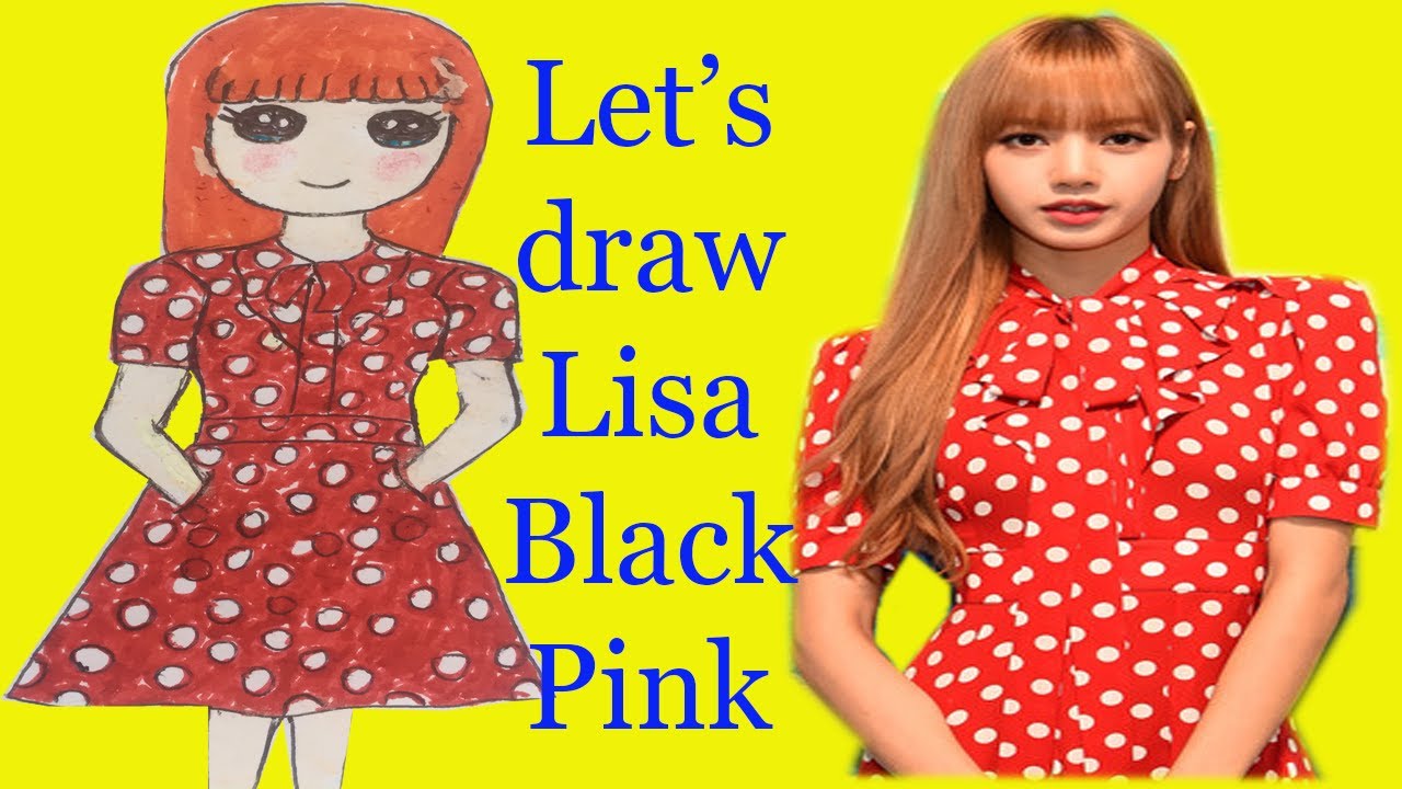 Lisa Black pink/How to draw Lisa Black pink.cute draw||step by step ...