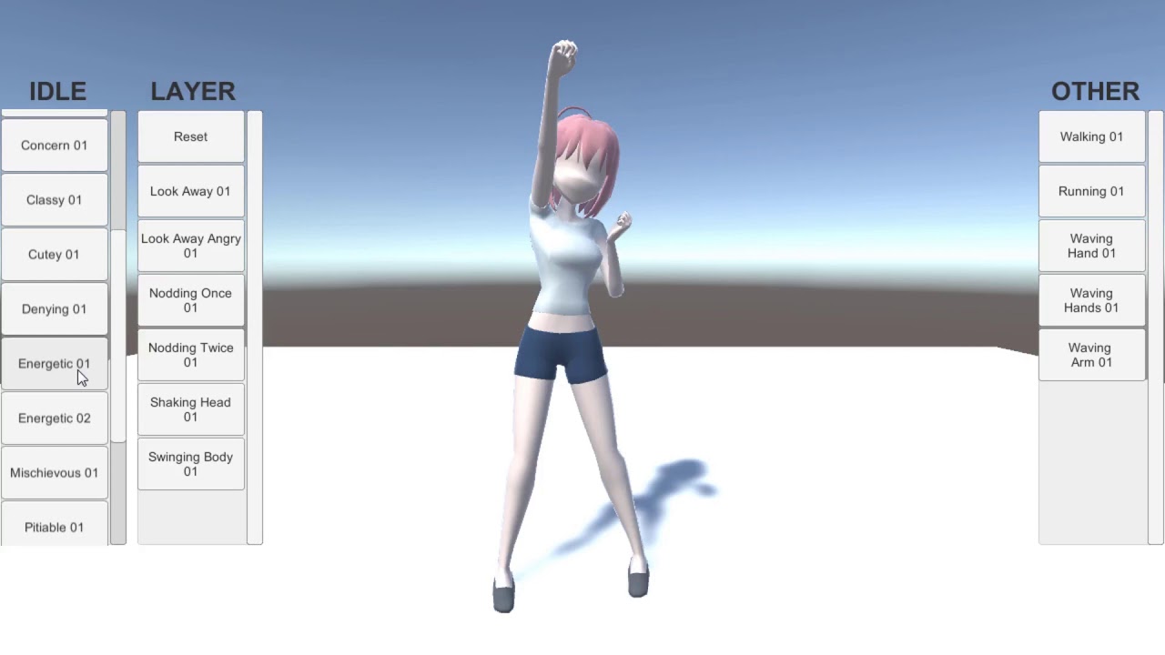 Anime Girl Idle Animations Ver 1.0 - Demo - YouTube