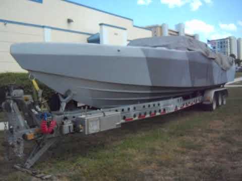 Combat Craft Assault (CCA) Boat on Myco Trailer at the Navy Seal Museum ...