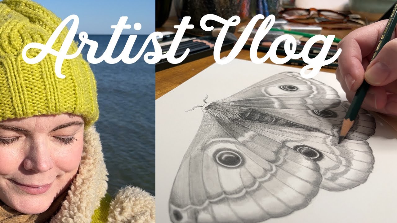 Artist Vlog Enjoying Lake Michigan, Drawing A Realistic Moth - YouTube