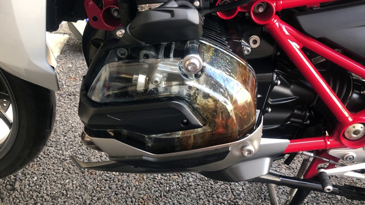 Transparent engine head cover for R1200RS with head protector - YouTube