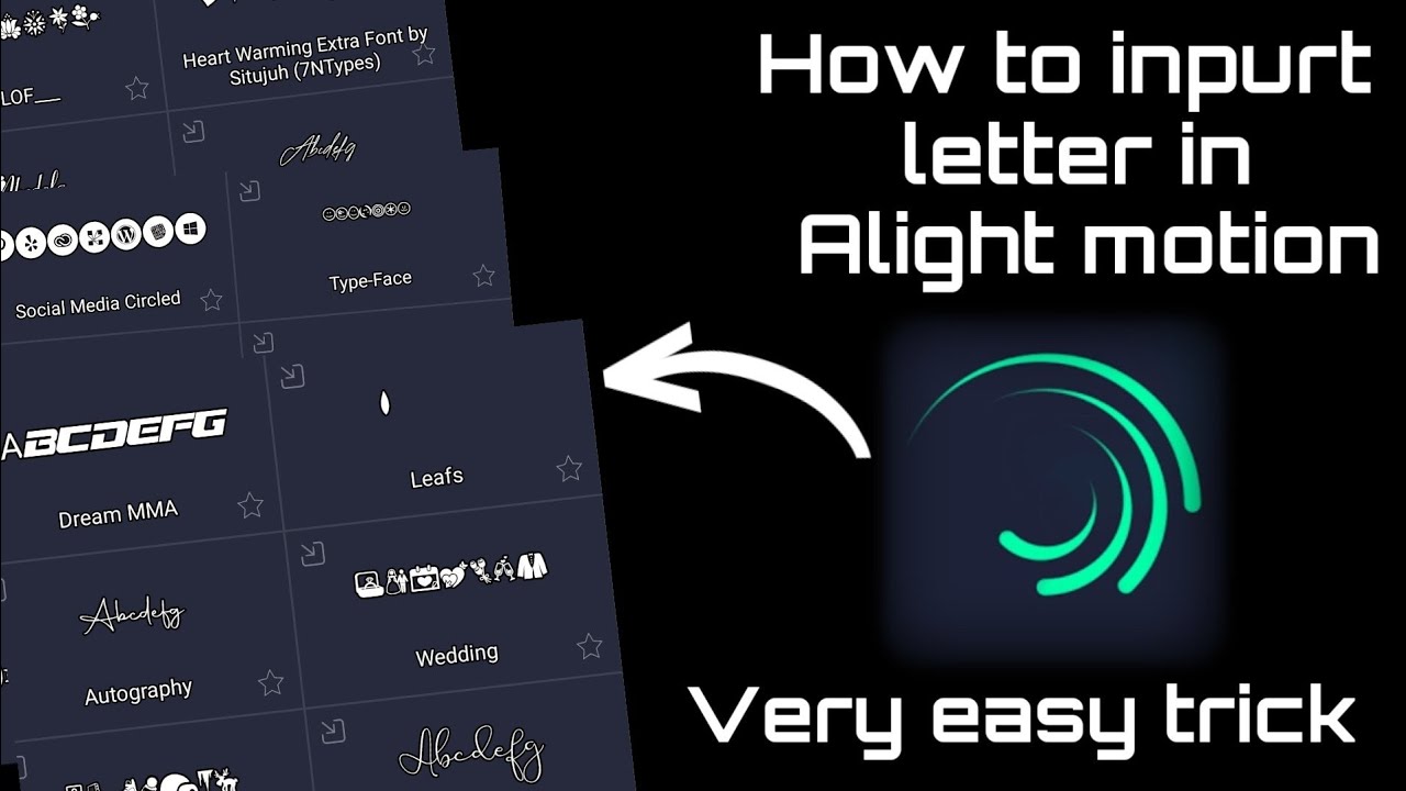 how to inpurt letter in alight motion - YouTube