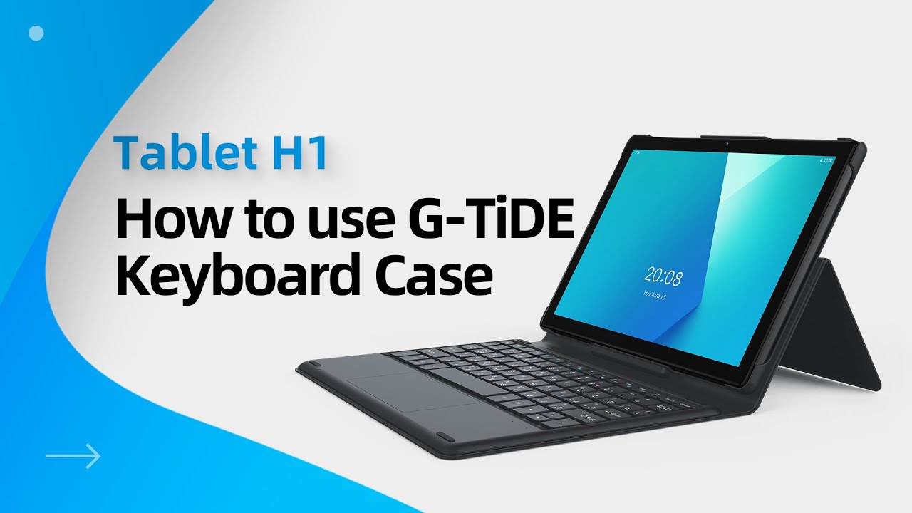 How to use G-TiDE Keyboard Case (Tablet H1-WIFI) - YouTube