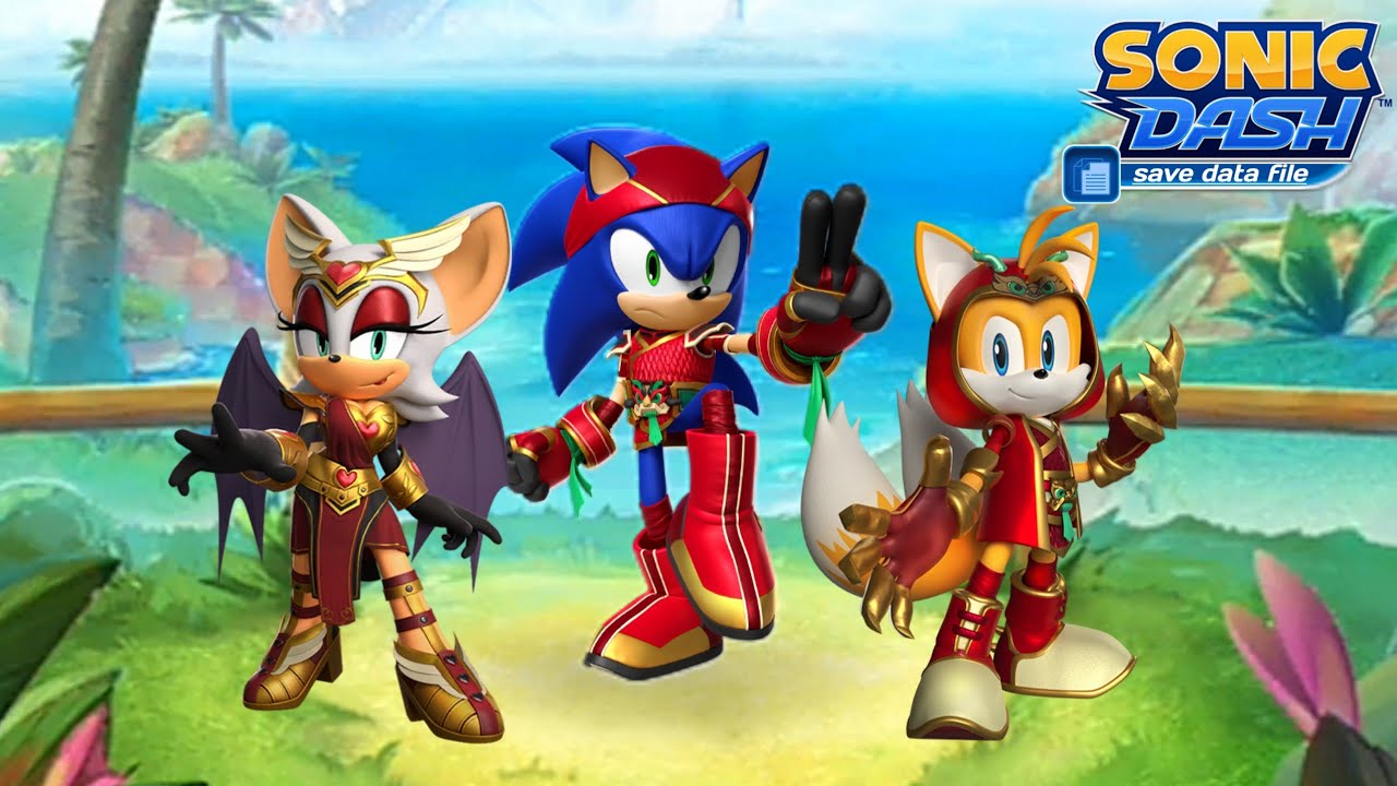 Sonic Dash Save Data-New Characters:DragonFire Sonic,DragonClaw Tails ...
