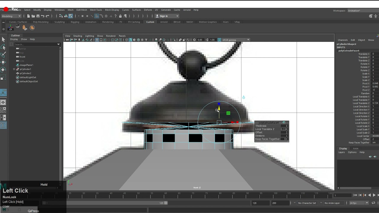 Modeling a simple lantern using a cylinder in Maya - YouTube