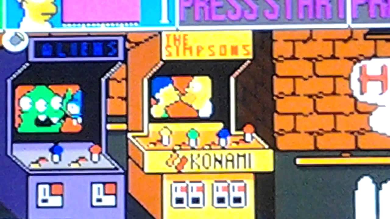 Simpsons arcade Aliens easter egg - YouTube