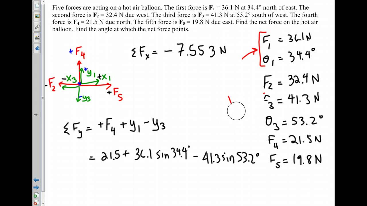 Adding Non-Perpendicular Forces - YouTube