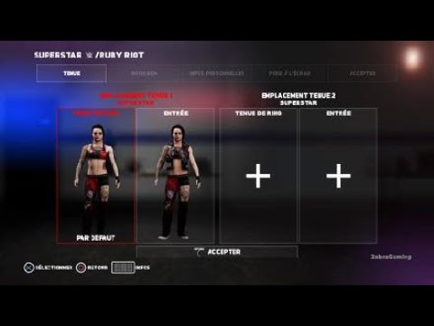 WWE 2K18 CREATION DE TENU #8 : Ruby Riot - YouTube