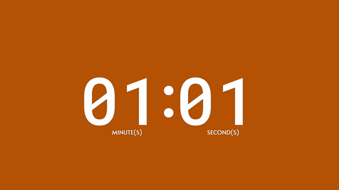 Burnt Orange 90 Second Countdown Timer 1 - Silent - YouTube