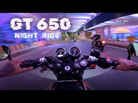 GT 650 Exhaust Sound Night Ride 🔥 | Continental GT 650 Riding ASMR ...