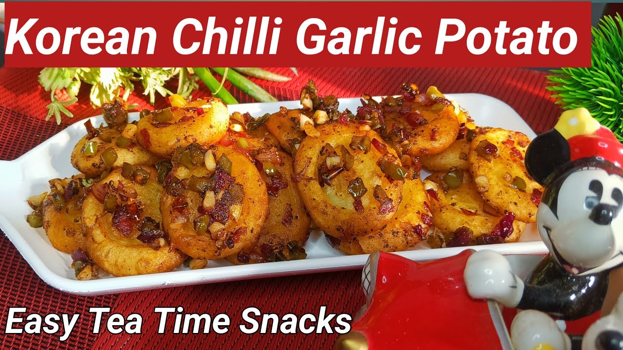 Korean Chilli Garlic Potato/Easy Starter Recipe/Yummy Chilli Garlic ...