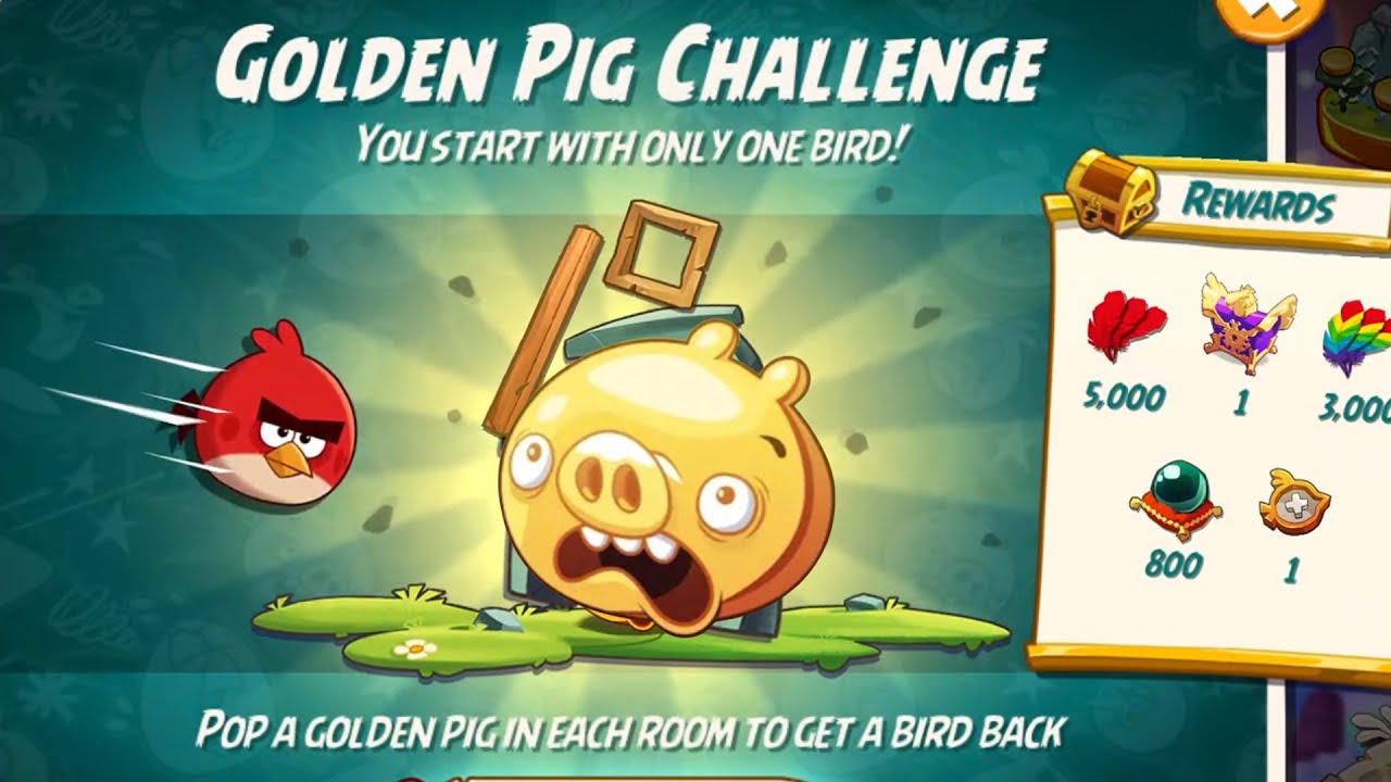 Angry Birds 2 Golden Pig Challenge Dec 17, 2025 TODAY! (All Rooms No ...