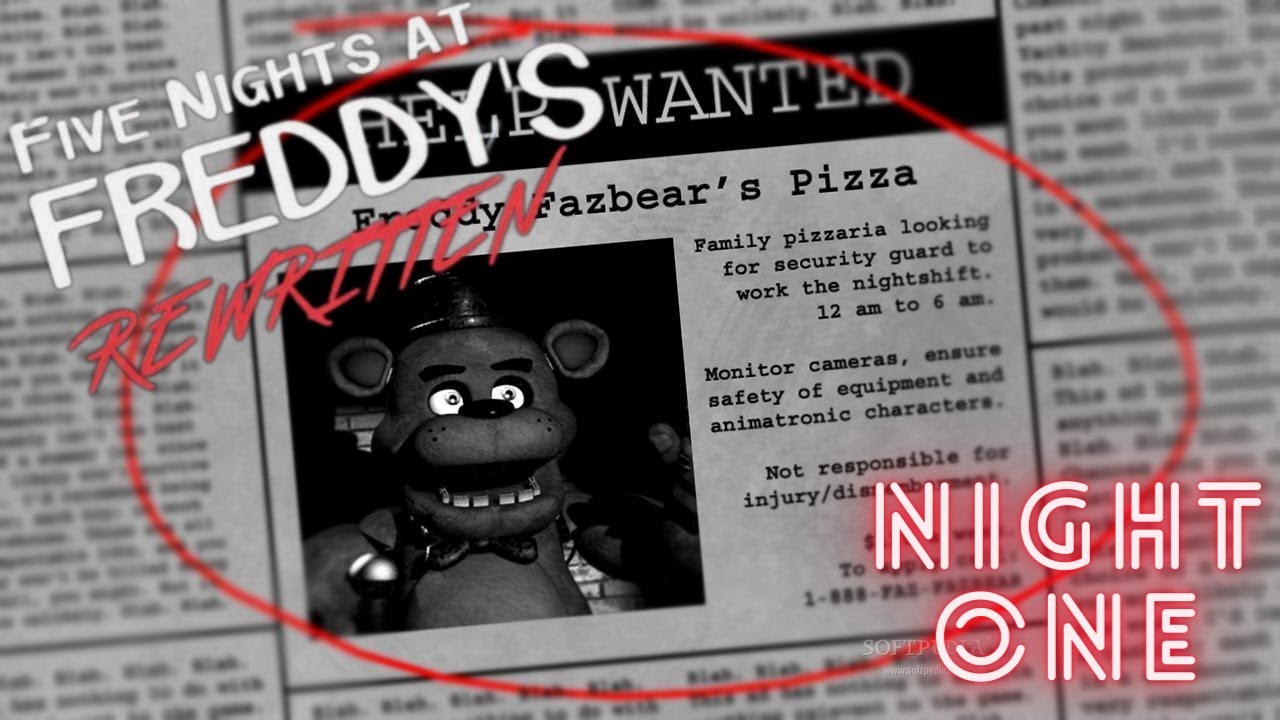 FNAF 1 Rewritten first night - YouTube