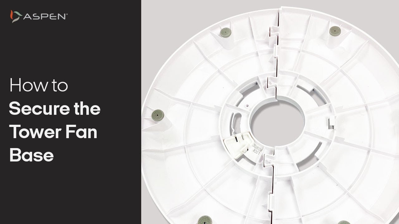 How to Secure the Tower Fan Base - YouTube