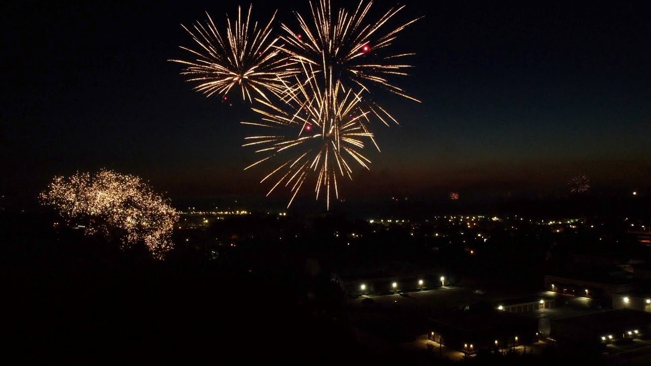 Drone Footage of Neighborhood Fireworks - 2020 - YouTube