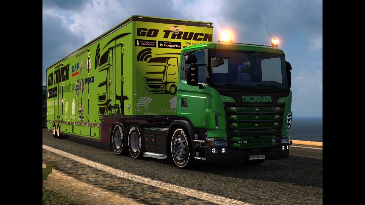 ETS 2 | Scania ( RJL ) G Short - Go Truck Moving Solution Service - YouTube