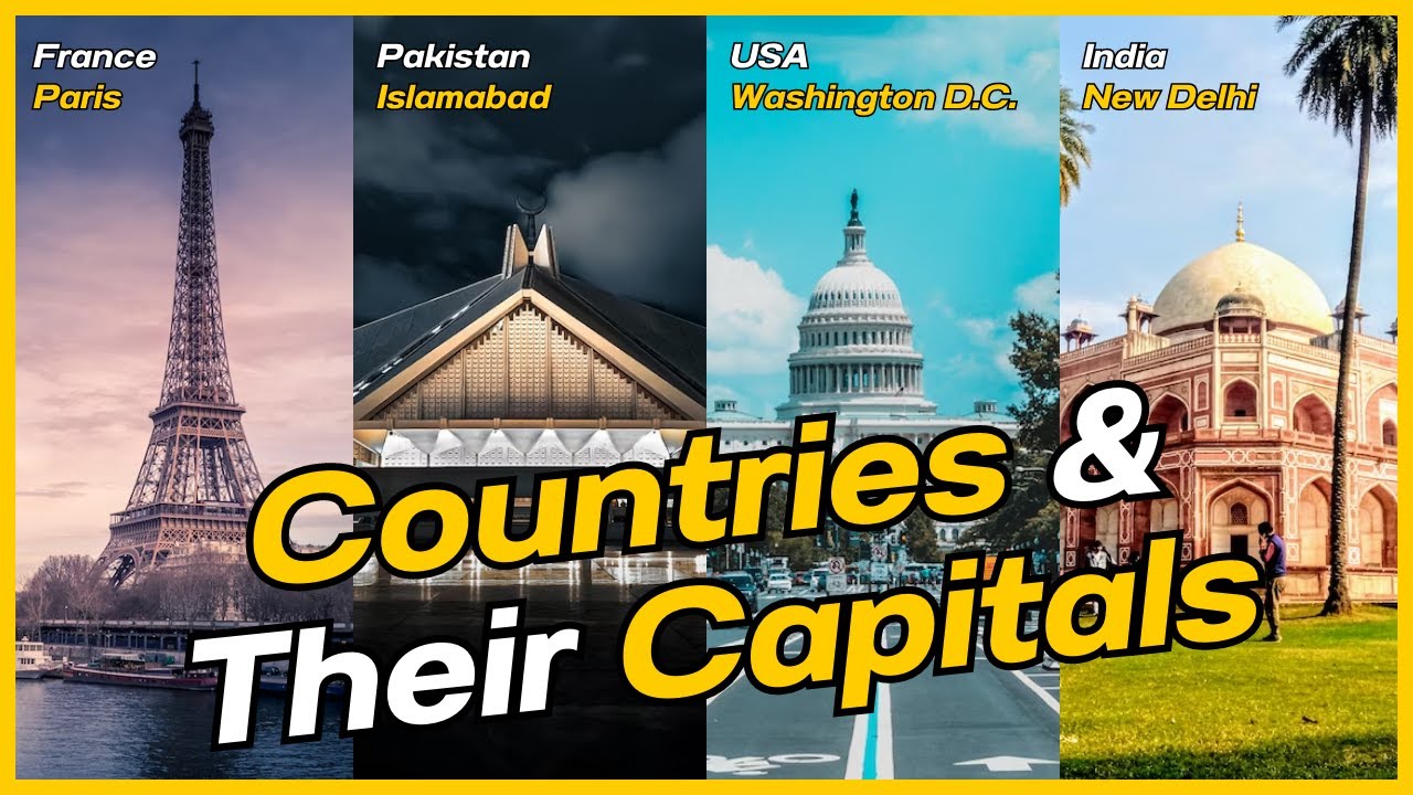 Basic World Map Geography: Countries and Their Capitals - YouTube