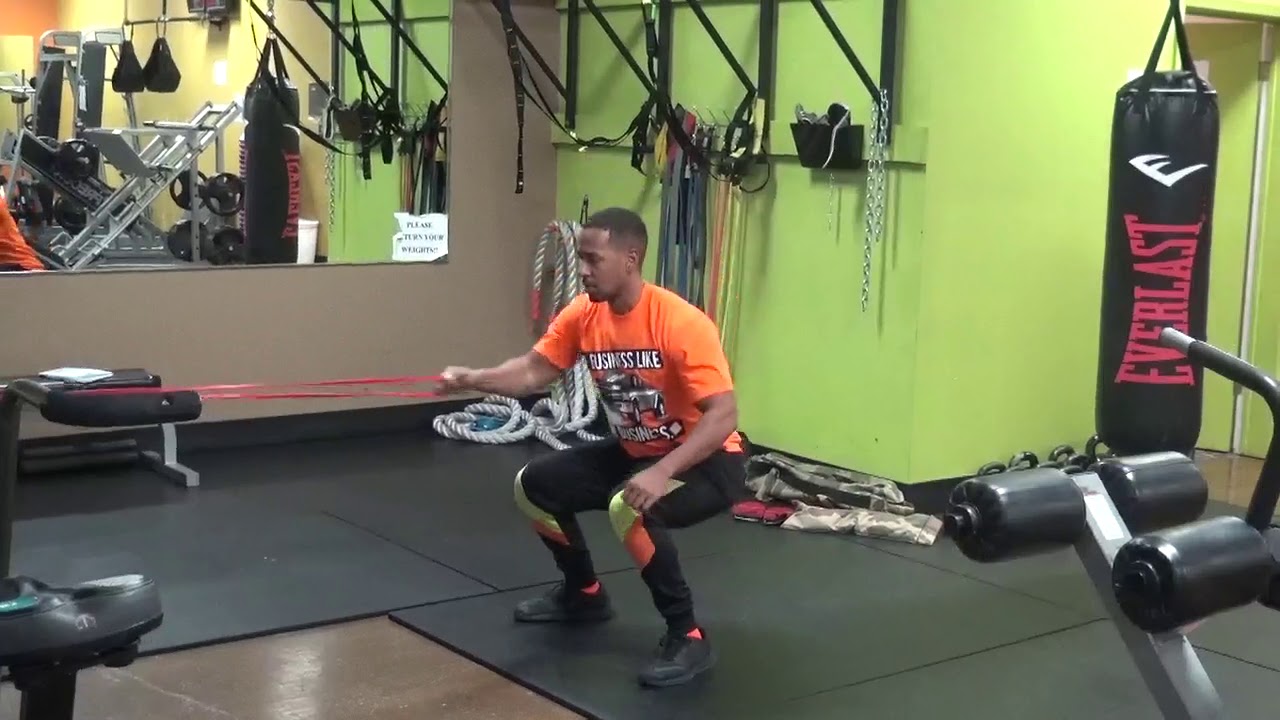 Banded Squat To Row - YouTube