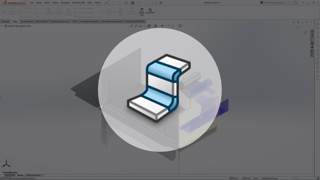 Arkusz blachy - Uskok | SOLIDWORKS TUTORIAL #32 - YouTube