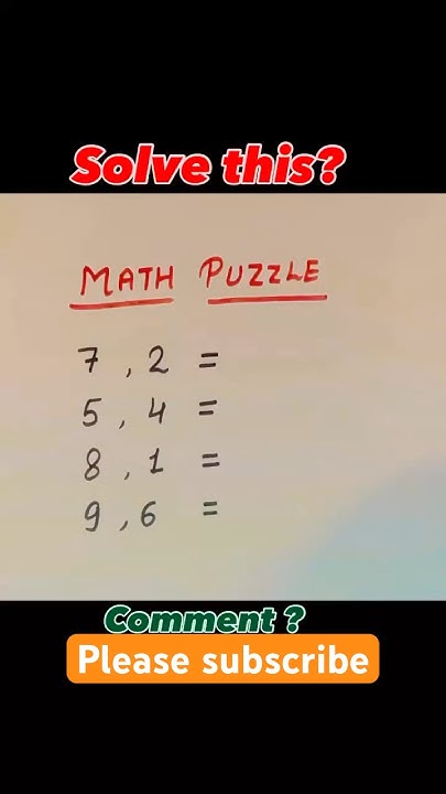 Maths puzzle |#puzzle #shorts #viral #shortsfeed #shortvideo #viralvideo #youtubeshorts # ...
