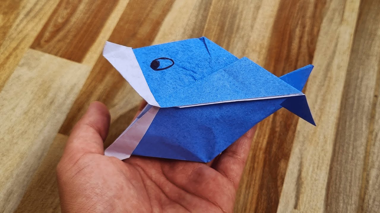 Origami Fish Open Mouth Easy Step by Step - YouTube