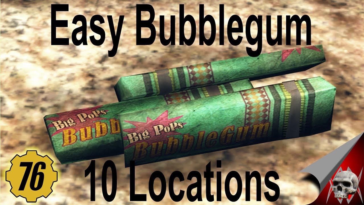 Fallout 76 Bubblegum 10 Locations - YouTube