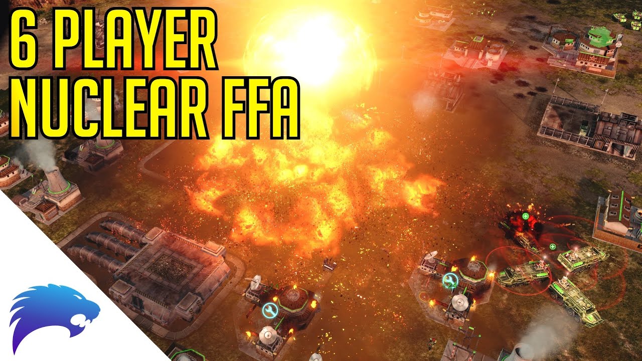 6 Player Nuclear FFA - Defcon 6 | Generals Evolution - YouTube