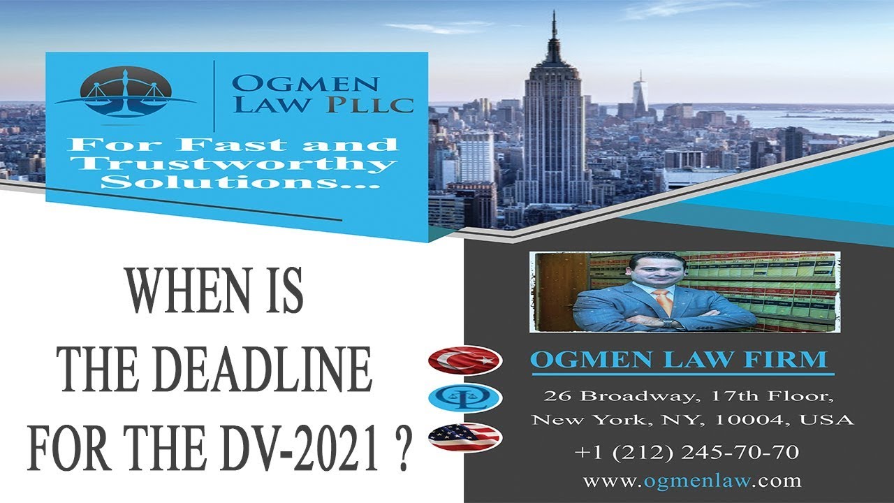 WHEN IS THE DEADLINE FOR THE DV-2021 ? - YouTube