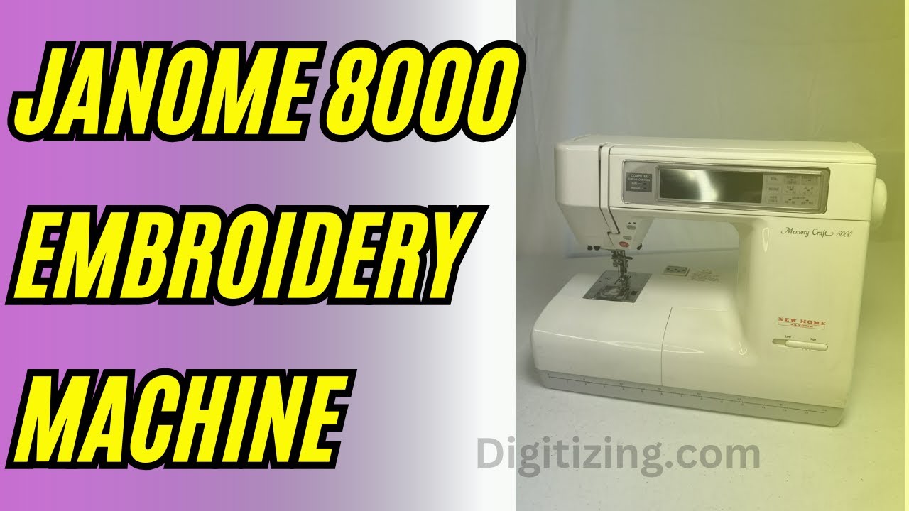 Janome 8000 Embroidery Machine | Review Features & Price - YouTube