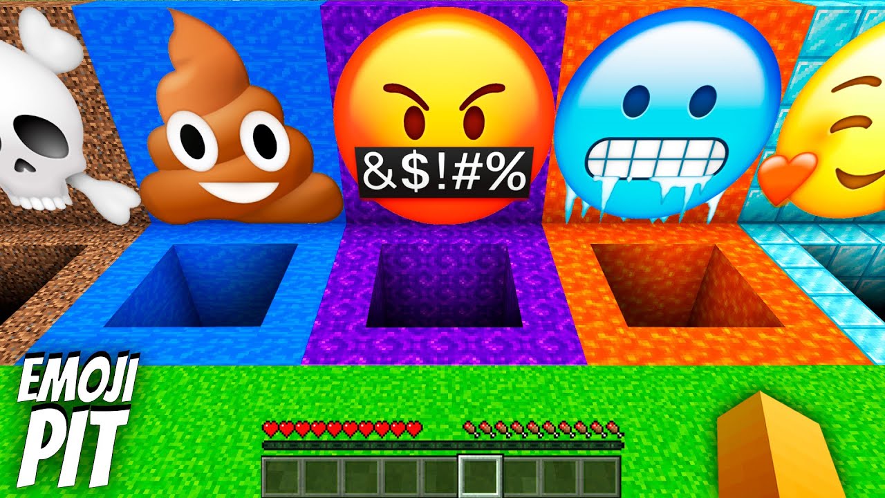 I found a SECRET EMOJI PIT in Minecraft ! What's INSIDE the NEW PIT ...