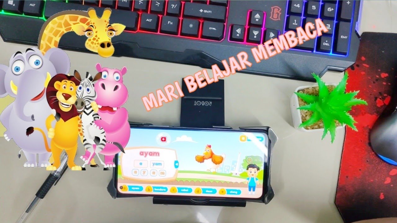 GAME BELAJAR MEMBACA DAN MENGEJA HURUF BESERTA KATA || GAME BELAJAR ...