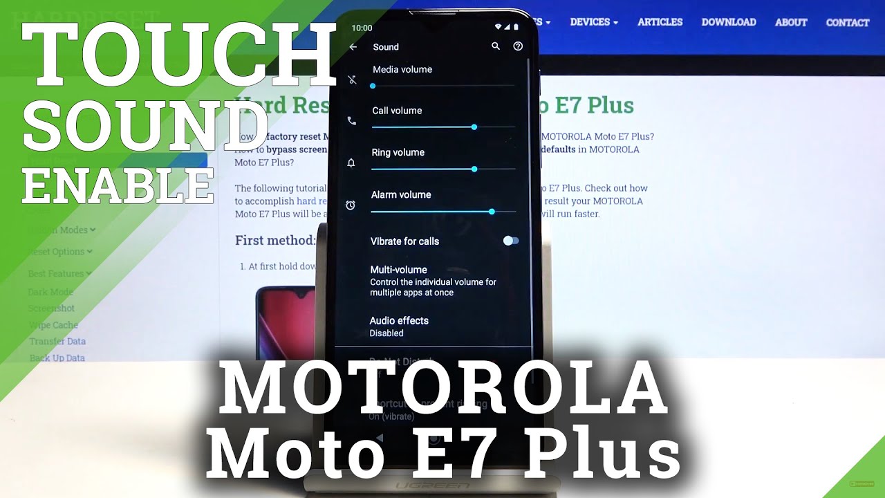 How to Activate Touch Sounds in MOTOROLA Moto E7 Plus – Keypad ...