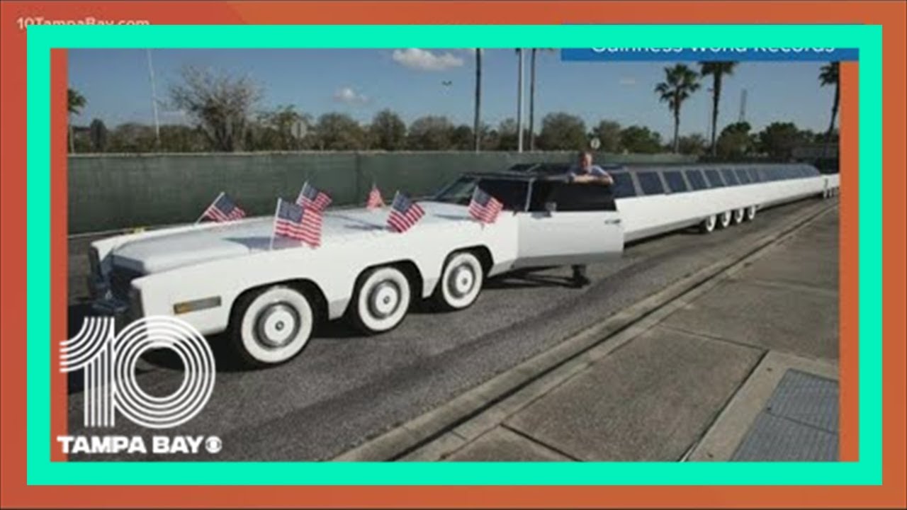 World's longest car, with a swimming pool and mini-golf course inside ...