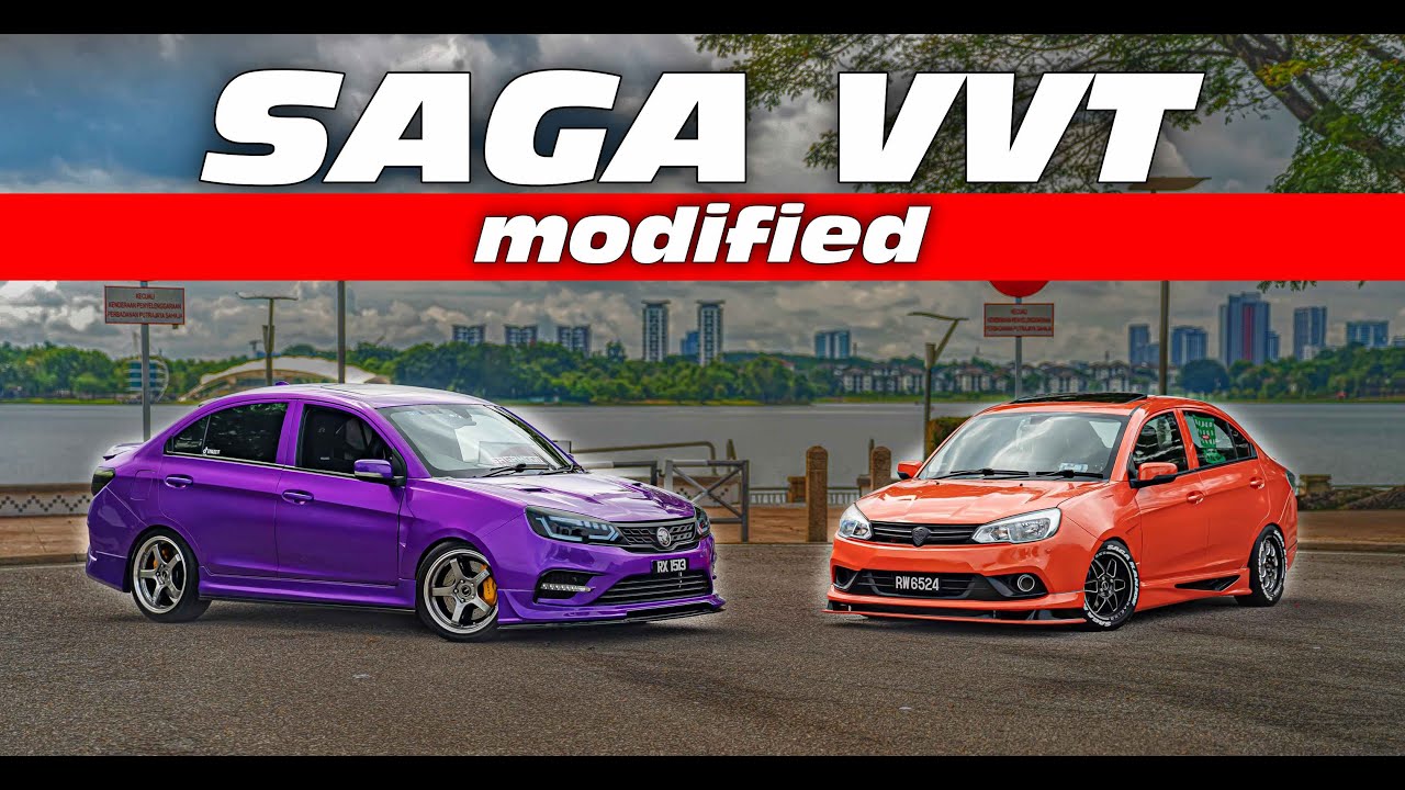 Proton Saga VVT Modified Orange & Purple - YouTube